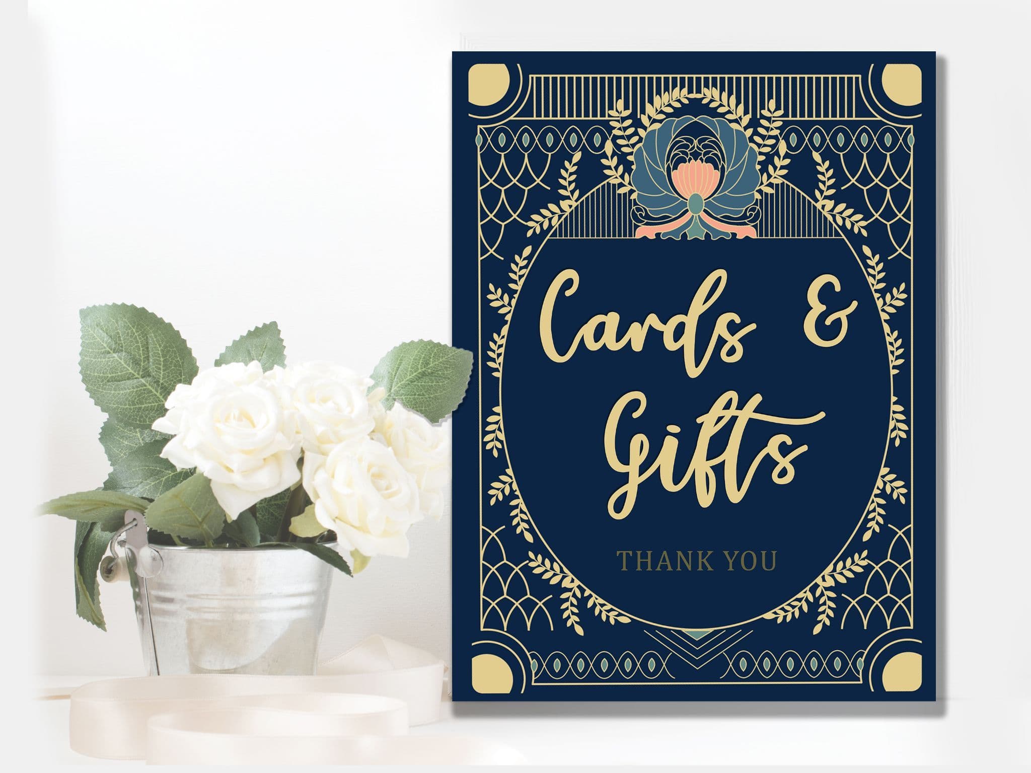 Wedding Card & Gifts Art Deco - Metal Wall Sign – Linda's Lovely Gifts